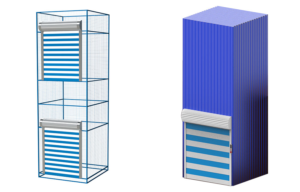 Scissor lift with mesh enclosure - Lifts catalog